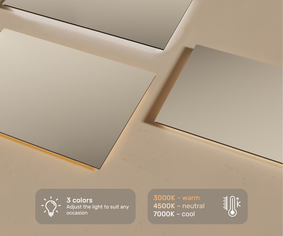 Artforma - Designer Backlit LED Bathroom Mirror 120x70cm with cool LED ...